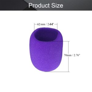 Fielect 1Pcs Microphone Cover Sponge Foam Mic Cover Handheld Microphone Windscreen Shield Protection Micro Foam Filter Purple for KTV Broadcasting