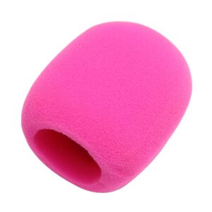 fielect microphone cover foam mic cover handheld microphone windscreen shield protection micro foam filter pink for ktv broadcasting, 1pc