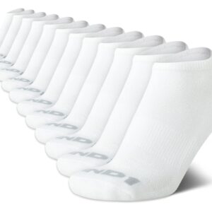 AND1 Men's Socks - Athletic Cushion Low Cut Socks (12 Pack), Size 6-12.5, White