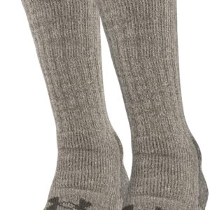 Under Armour Adult Hitch Coldgear Boot Socks, 2-Pairs , Highland Buff/Maverick Brown , Large