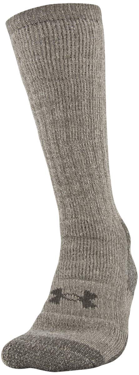 Under Armour Adult Hitch Coldgear Boot Socks, 2-Pairs , Highland Buff/Maverick Brown , Large