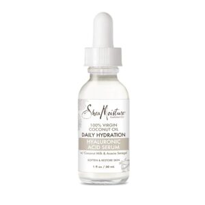 sheamoisture hyaluronic acid serum for dry skin 100% virgin coconut oil paraben free face serum 1 fl oz