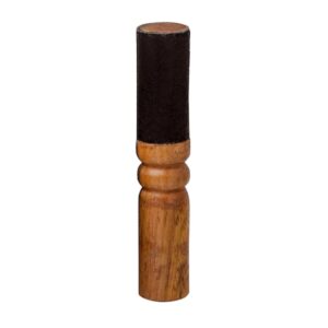 suede wrapped singing bowl striker — small handcrafted wooden sound bowl mallet