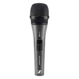 Sennheiser E835-S Dynamic Cardioid Vocal Microphone (on/off switch) with Tripod Mic Stand & XLR-XLR Cable Bundle