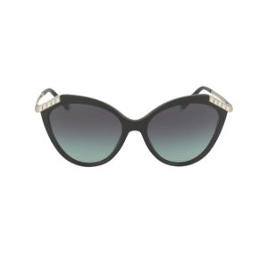 tiffany & co. woman sunglasses black frame, tiffany blue gradient lenses, 55mm