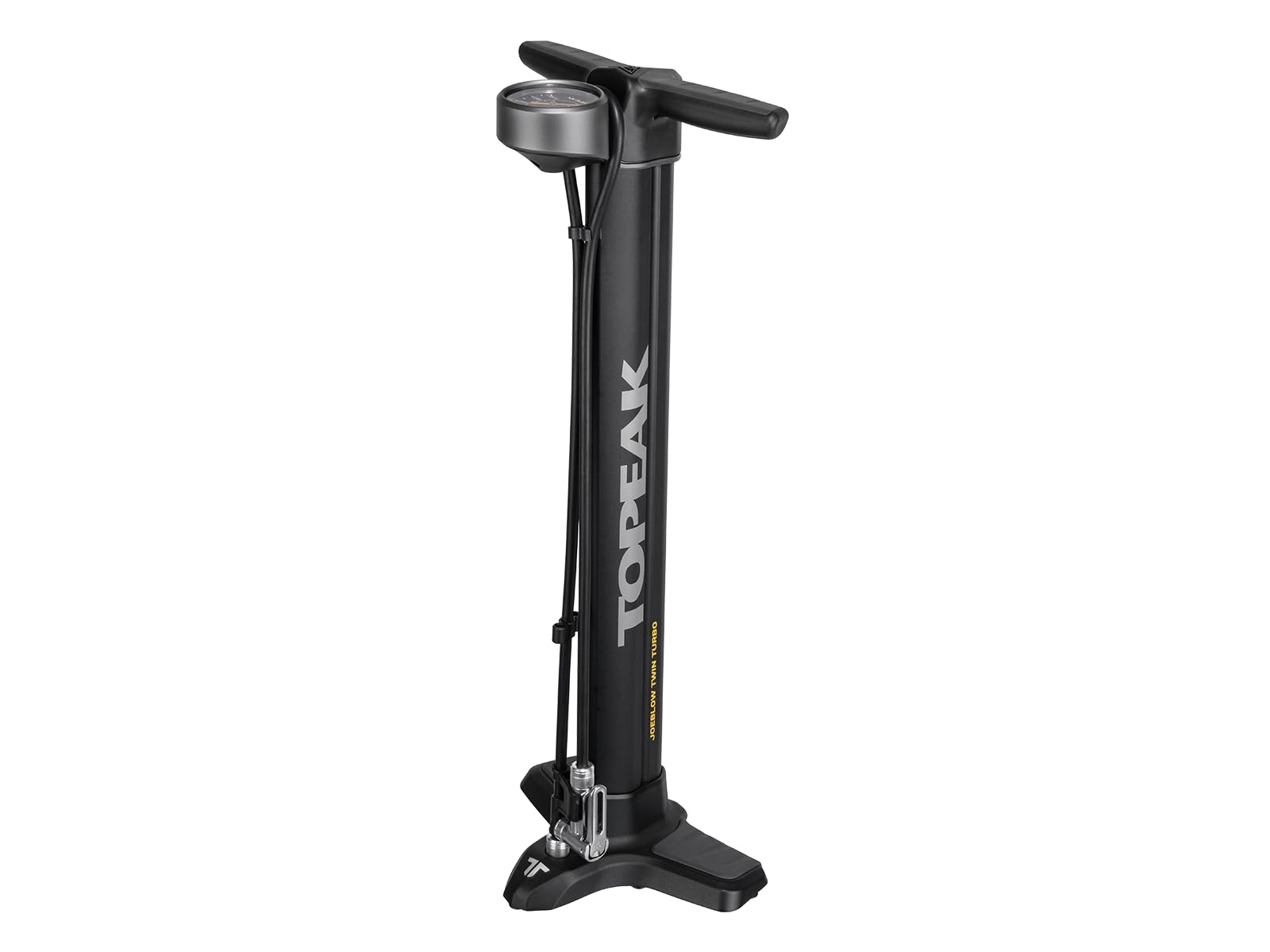 Topeak JoeBlow Twin Turbo Floor Pump Black2, One Size,Silver