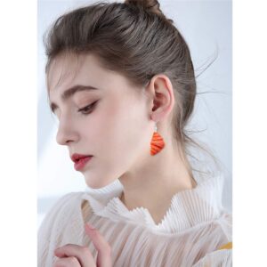 DAMLENG 6 Pairs Handmade Simulation food Croissant French Bread Toast Dangle Drop Earrings Cute Unique Baguette Earrings Set for Women Jewelry (Yellow)