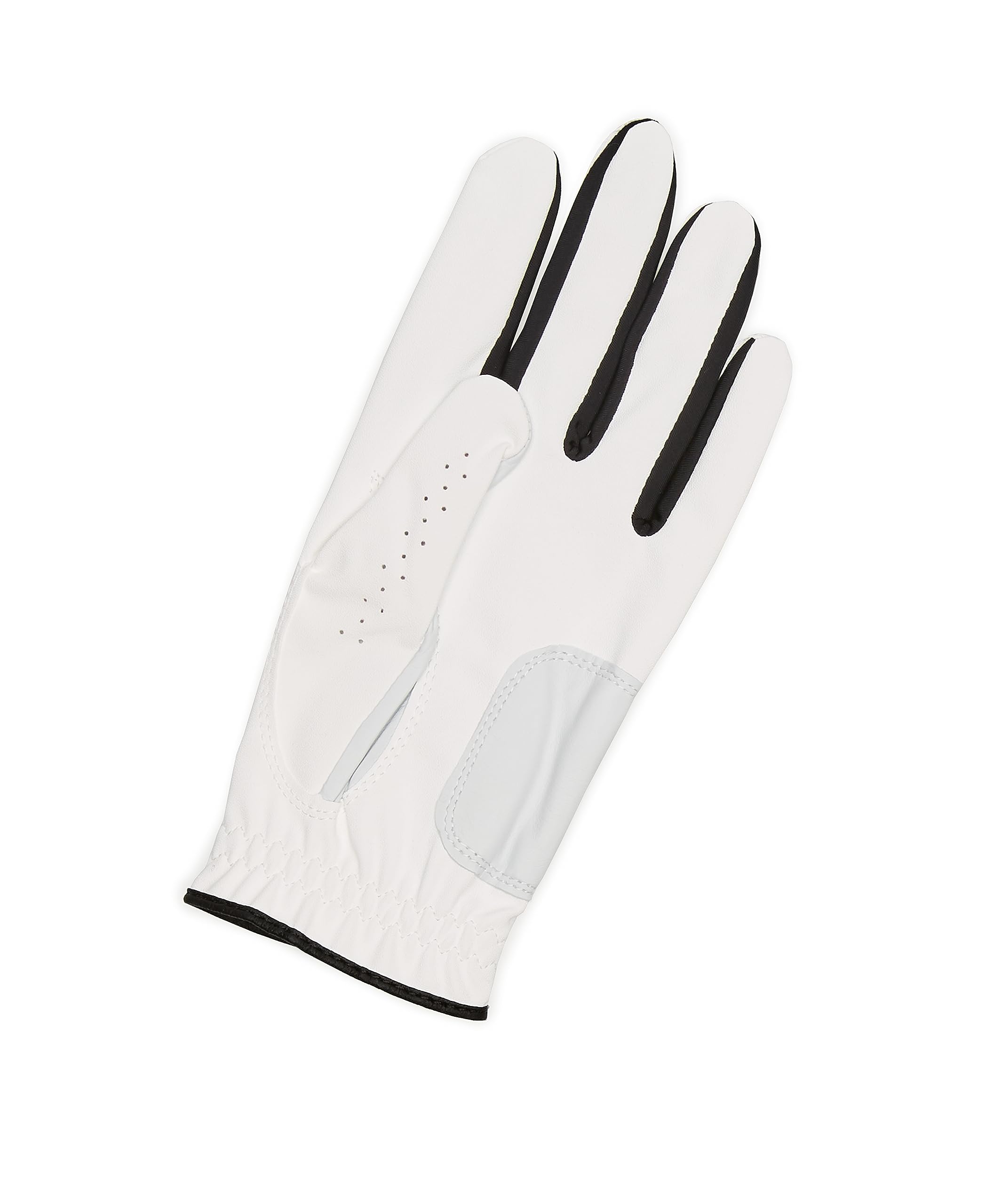 PGA TOUR Men's SwingSoft Synthetic Leather Golf Glove for Left Hand, White, Cadet, Worn on Left, Medium