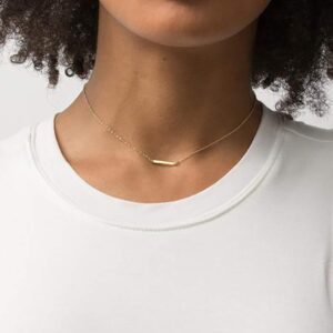 itianxi Dainty Bar Choker Necklace for Women,14K Gold Plated Cute Tiny Balance Charm Chokers,Delicate Simple Fashion Necklaces Jewelry