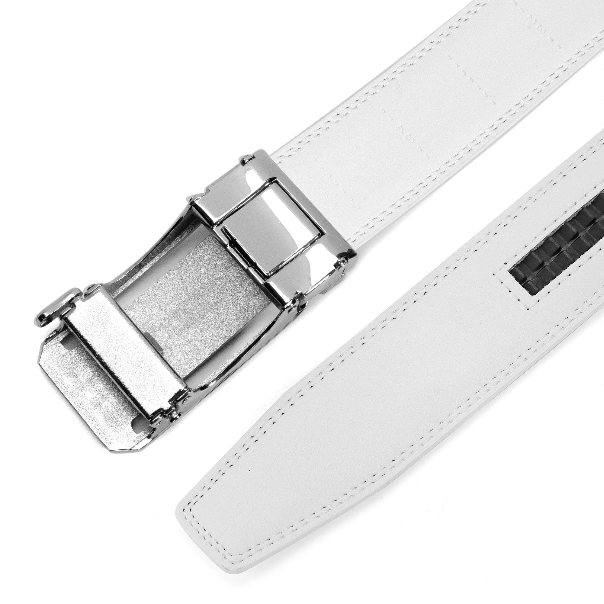 Clubbelts - Men's Genuine Leather Ratchet Adjustable Belt with Automatic Buckle, 1.4" Wide, for Men’s Dress Casual Belt