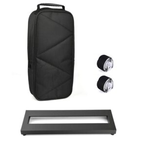 pedal board for guitar bass effects pedal small mini pedalboard with carry bag, 2pcs pedal board tape 15 x 5 inch