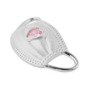 Shop LC Simulated Pink Diamond Charm Mask Pendant 925 Sterling Silver Jewelry Gifts for Women for Nurses Doctors Birthday Gifts