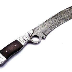 Custom Handmade Damascus Steel Knife Hunting Knife | Outdoor Knife Camping Knife | Handle Made of Micarta with Free Genuine Leather Sheath