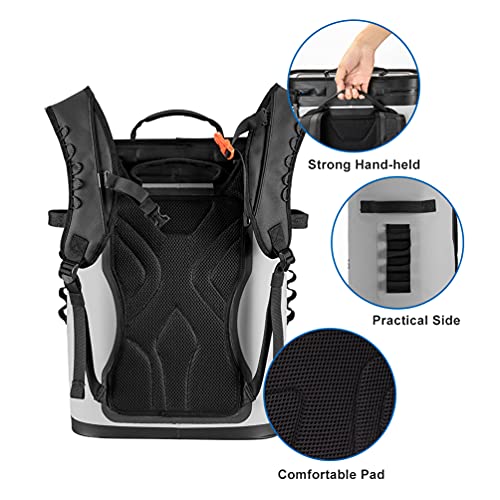 ROCKBROS Backpack Cooler Bag Insulated Leak-Proof Soft Cooler Waterproof 30 Can Portable Large Backpack with Cooler for Camping, Beach, Picnic, Party, Fishing, Floating, Outdoor Activities