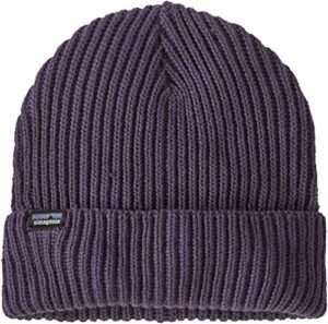 patagonia fishermans rolled beanie, piton purple, one size