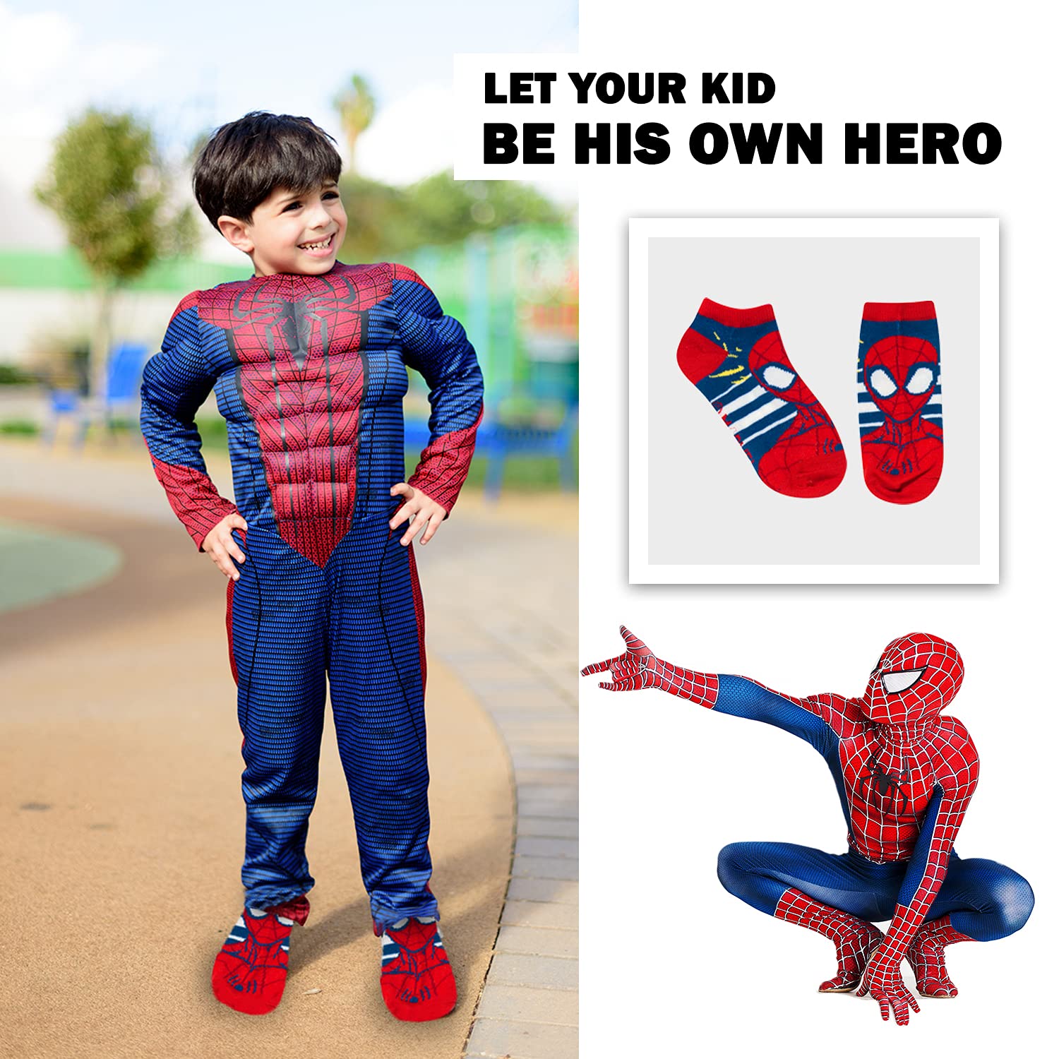 Marvel Spider-Man Socks for Boys, 10 Pairs Low Cut Socks for Boys Ages 3-9