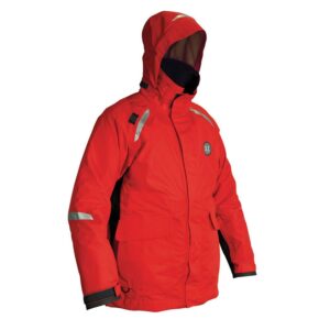 mustang survival - catalyst floatation coat (red-black - x large) - harmonized approval (can and us), 10k waterproof, m-tech comfort system, underarm ventiliation zips, d-ring for engine kill switch