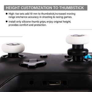 Playrealm FPS Thumbstick Extender & Printing Rubber Silicone Grip Cover 2 Sets for Xbox Series X/S & Xbox One Controller(Soccer)