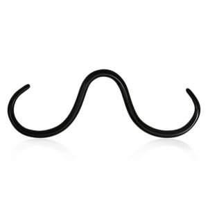 luxe modz mustache septum nose ring 316l surgical steel silver septum mustache nose pierced jewelry 16g