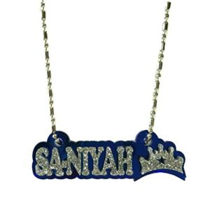 mirror mania name plate custom name necklace nameplate name laser cut personalized, diamond look letters with color choice back, chain and design, made to order any name - dazzling and stunning!