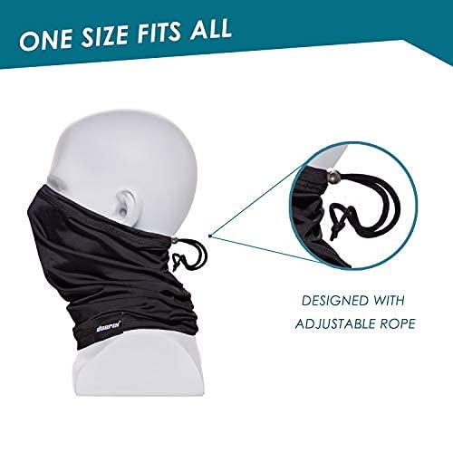 Doerix Neck Gaiter Face Mask Reusable, Cloth Face Masks Bandana Balaclava Cover Scarf Shield