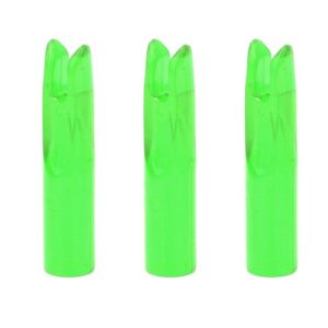 archery arrows nocks for 6mm shaftment hunting target shooting 50pcs red blue green (green)