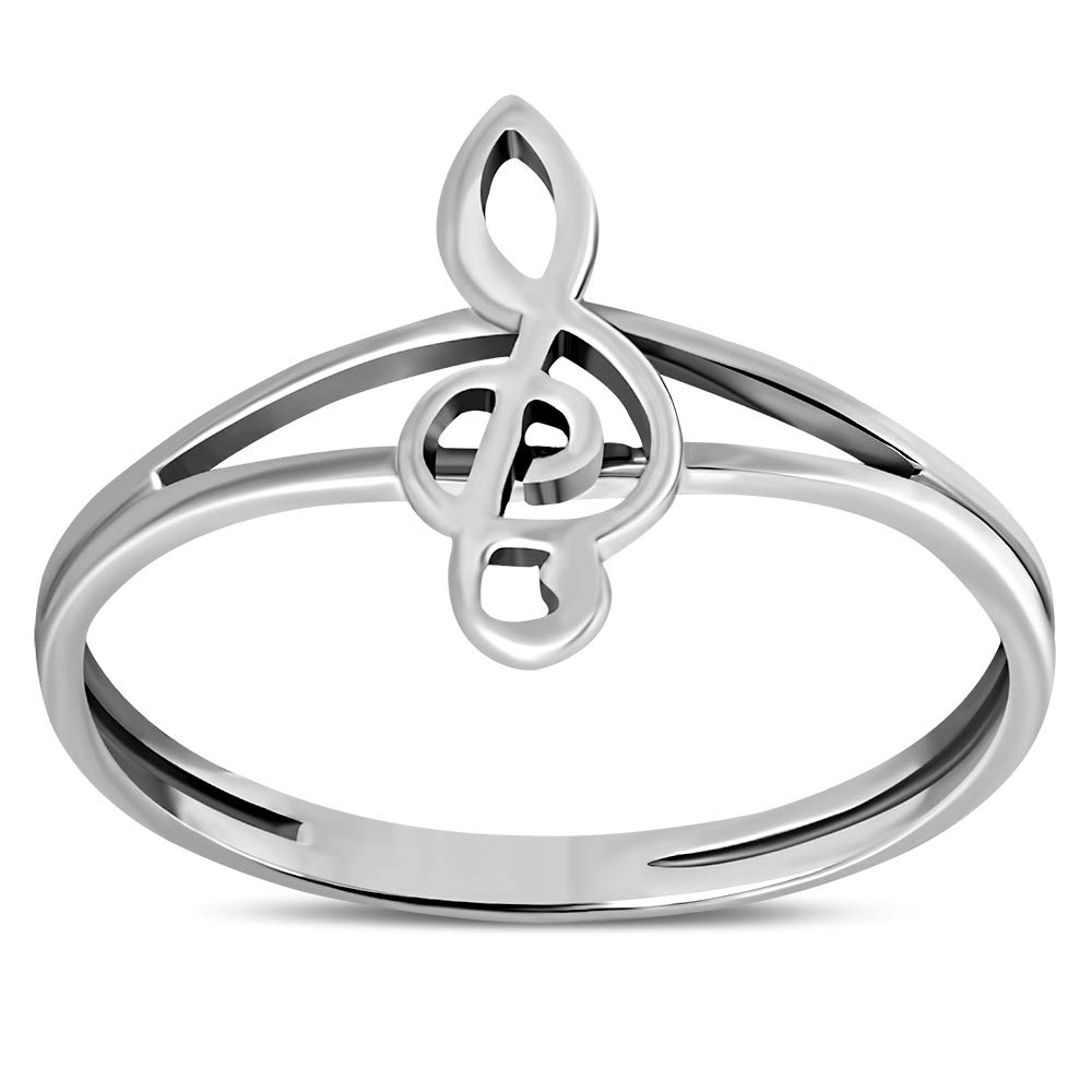 My Daily Styles 925 Sterling Silver Treble Clef Music Womens Ring (9)