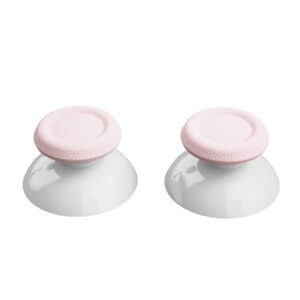 eXtremeRate Cherry Blossoms Pink & White Dual-Color Replacement 3D Joystick Thumbsticks for PS5 Controller, Analog Thumb Sticks with Screwdriver for PS4 Slim Pro Controller