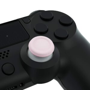 eXtremeRate Cherry Blossoms Pink & White Dual-Color Replacement 3D Joystick Thumbsticks for PS5 Controller, Analog Thumb Sticks with Screwdriver for PS4 Slim Pro Controller