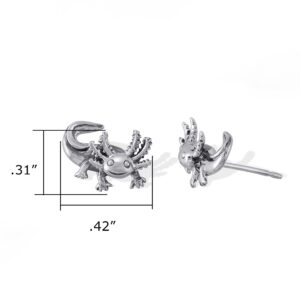 Boma Jewelry Sterling Silver Axolotl Stud Earrings