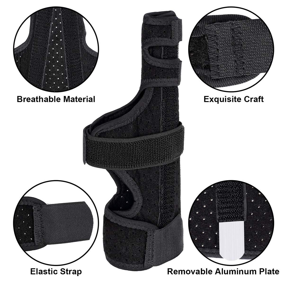 Ultrafun Two Finger Splint Medical Grade Boxer Finger Brace Support Immobilizer Cast for Broken Fingers, Injuries, Arthritis, Trigger Finger, Tendonitis and Pain Relief (Two Fingers-S/M)