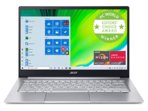 acer swift 3 light laptop, 14" fhd ips, amd ryzen 7 4700u octa-core processor with radeon graphics, 8gb lpddr4, 512gb nvme ssd, wifi 6, backlit keyboard, fingerprint reader, sf314-42-r9yn (renewed)