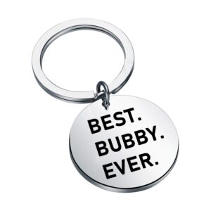 cenwa best bubby ever keychain for grandpa birthday father's day or christmas gifts for grandfather (best bubby ever keychain)