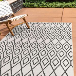 Jill Zarin Outdoor Collection Area Rug - Turks and Caicos (4' x 6' Rectangle Ivory/Black)