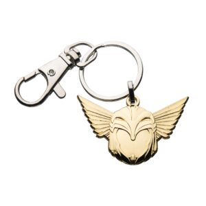 dc comics wonder woman helmet keychain. official licensed item, gold in color, available size: 4.3cm, golod, one size. (wwmn84hlmtkc01)