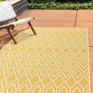 Jill Zarin Outdoor Collection Area Rug - Turks and Caicos (5' 3" x 8' Rectangle Yellow Ivory/Ivory)