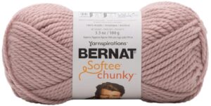 bernat gray rose yarn softee chunky