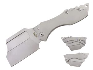 10.75" extreme giant stainless steel tactical folding cleaver knife hunting camping outdoor