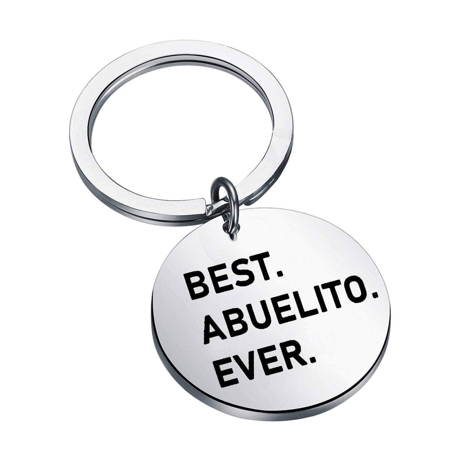 CENWA Abuelito Gift Best Abuelito Ever Keychain Grandfather Gift Hispanic Father's Day Gift Abuelo Gifts Abuelito Gifts (Best Abuelito Ever Keychain)