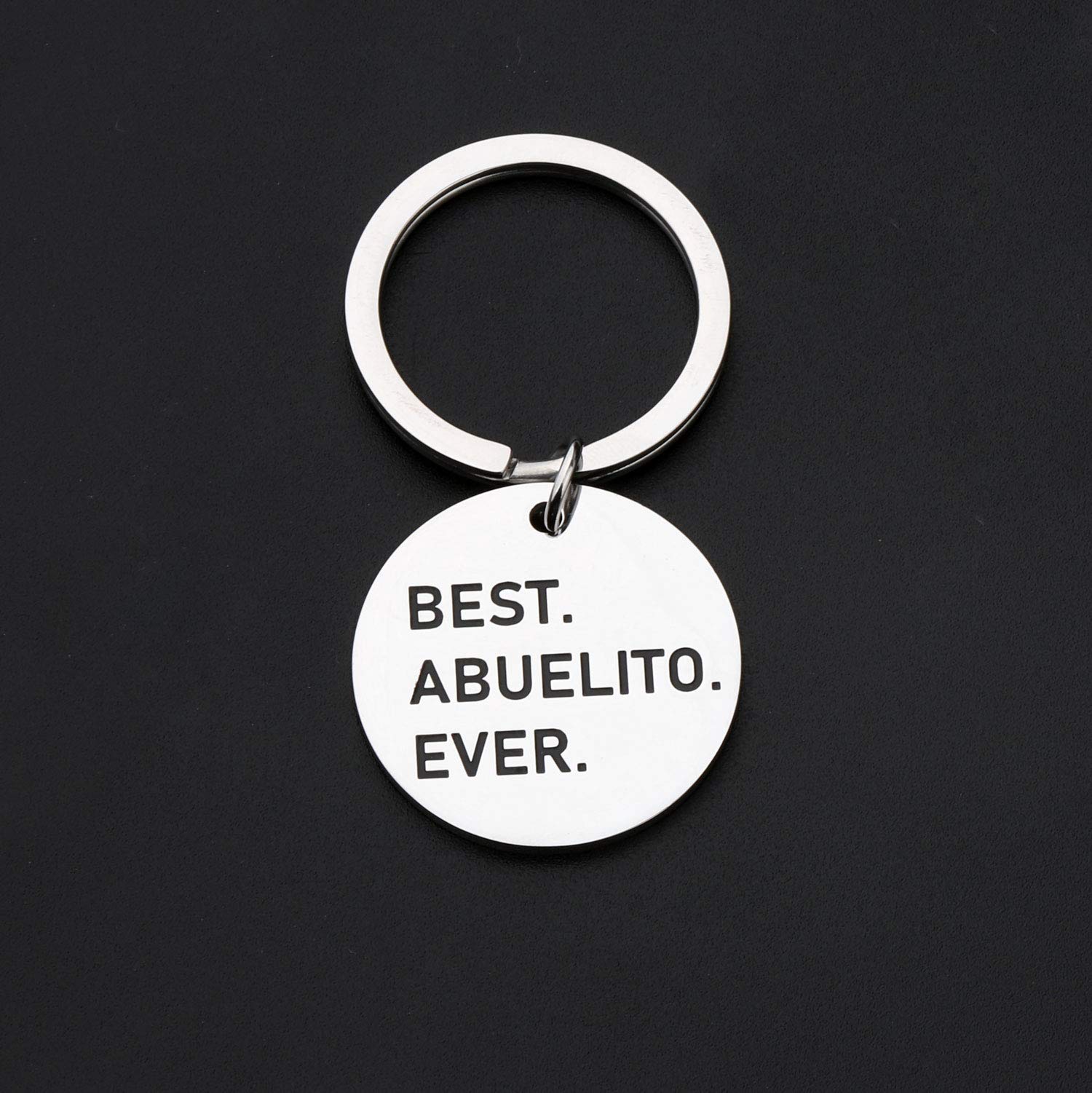 CENWA Abuelito Gift Best Abuelito Ever Keychain Grandfather Gift Hispanic Father's Day Gift Abuelo Gifts Abuelito Gifts (Best Abuelito Ever Keychain)