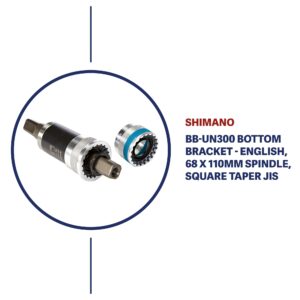 SHIMANO BB-UN300 Bottom Bracket - English, 68 x 110mm Spindle, Square Taper JIS