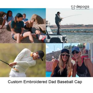 Custom Baseball Cap - Embroidered Hats Men & Women Personalized Cap Add Your Own Text Logo Dad Hat Black