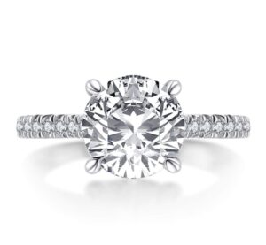 silver 1.0 ct round bridal ring petite cz accented halo ring cathedral engagement anniversary solitaire (8)