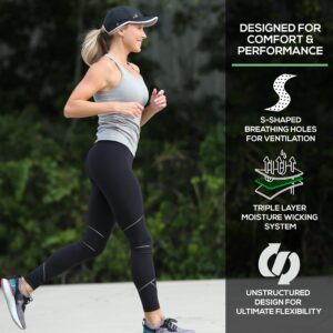 SAAKA Performance Sports Hat. Lightweight, Quick Drying. Running, Tennis & Golf Cap for Women (Black, Small)