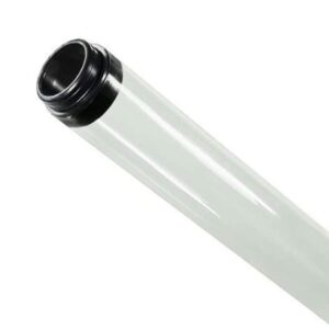 4 foot f32t8 clear fluorescent tube guard with end caps, polycarbonate protective lamp sleeve