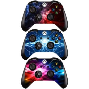 fottcz [3pcs] whole body vinyl sticker decal cover skin for xbox one controller - 3pcs. comb b