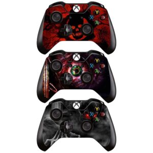 fottcz [3pcs] whole body vinyl sticker decal cover skin for xbox one controller - 3pcs. combination