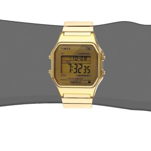 Timex T80 34mm unisex-adult Watch – Gold-Tone with Stainless Steel Expansion Band