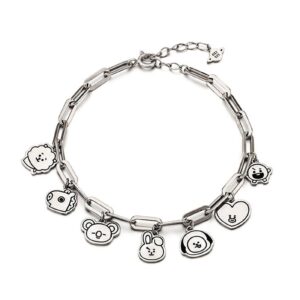 mshion charm bracelet women's stainless steel bracelets pendant link jewelry holiday gifts