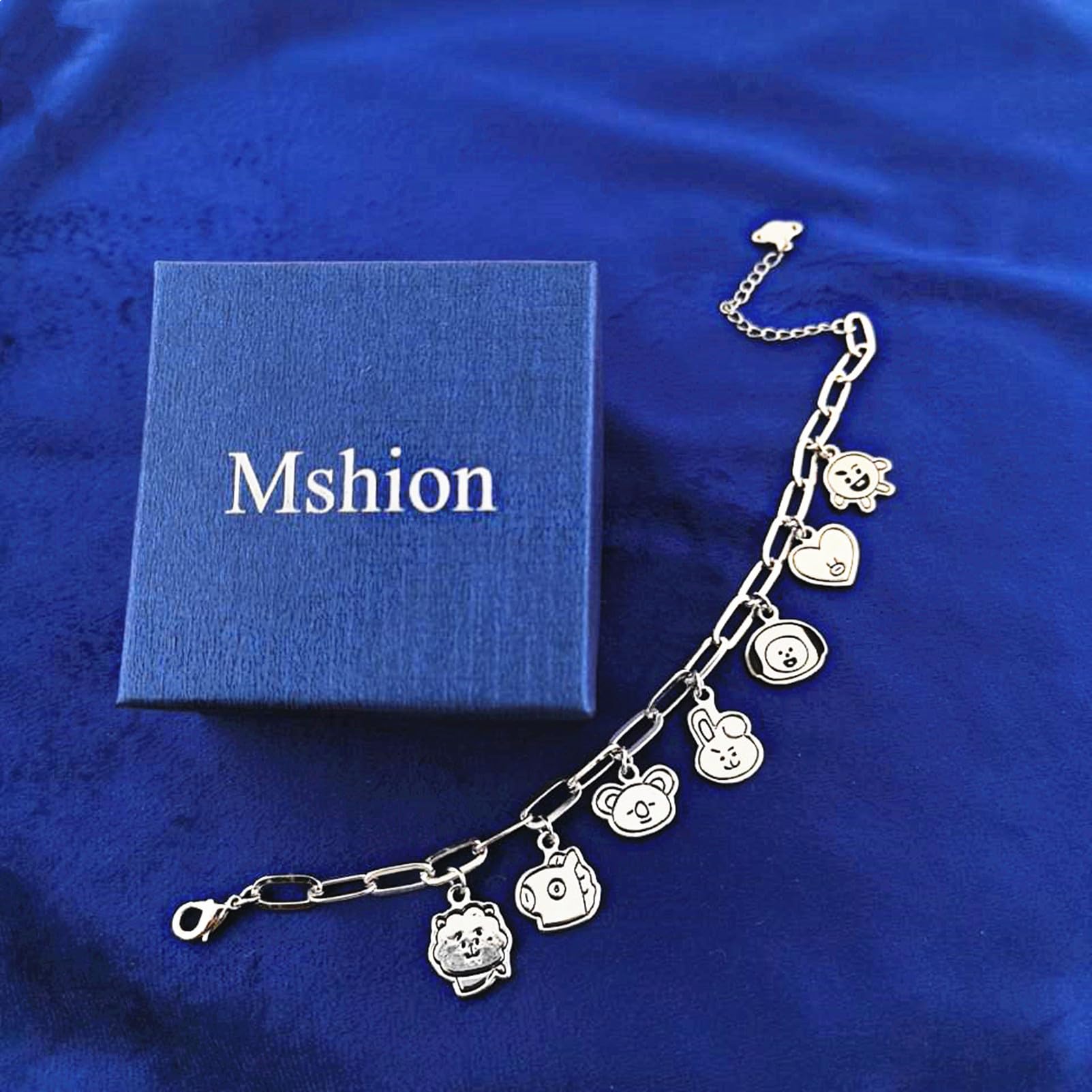 Mshion Charm Bracelet Women's Stainless Steel Bracelets Pendant Link Jewelry Holiday Gifts